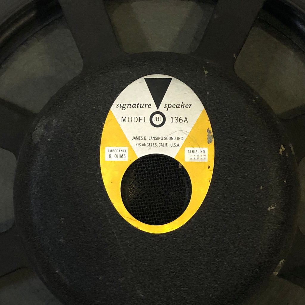 Vintage 15" JBL 136A 8 Ohm Woofer Speaker – Drugan's Drums & Guitars