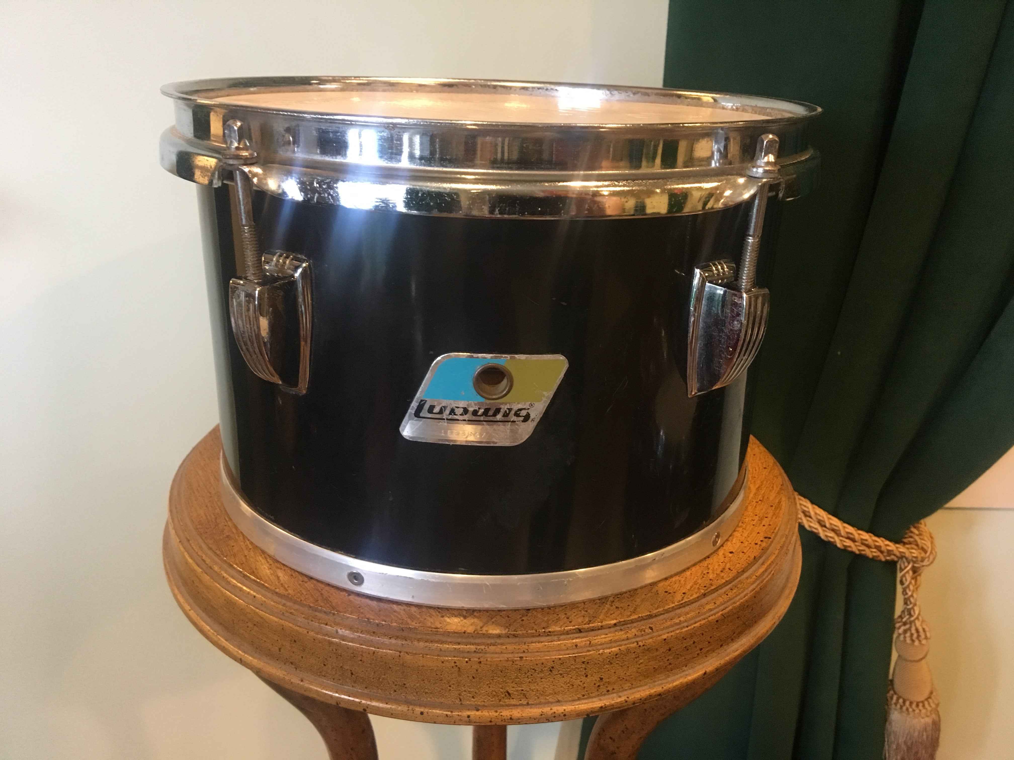 1970's Ludwig 6.5x10 Concert Tom Black Cortex – Drugan's Drums & Guitars