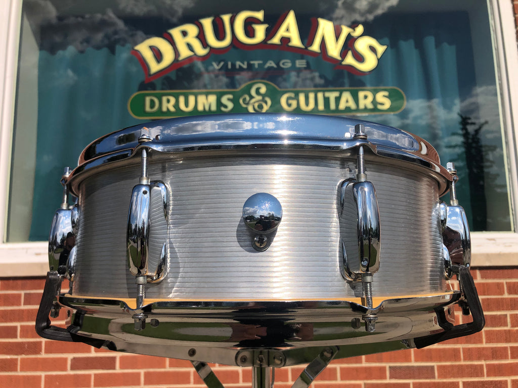 1970s Slingerland No. 140 5x14 Ribbed Aluminum Snare Drum – Drugan's ...